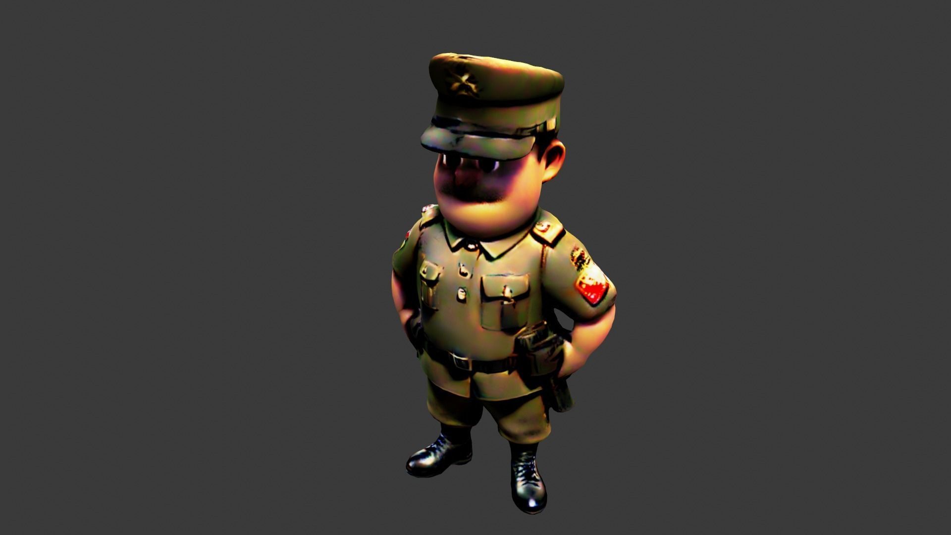 3D model World War II Fat Soldier VR / AR / low-poly | CGTrader