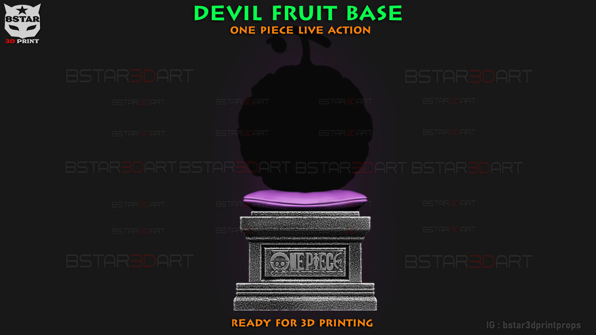 Stand Base Devil Fruit in One Piece 3D model 3D printable | CGTrader