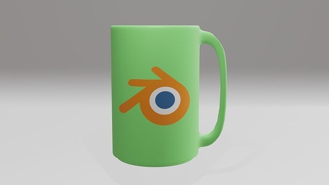 Mug With Blender Logo 3D model | CGTrader