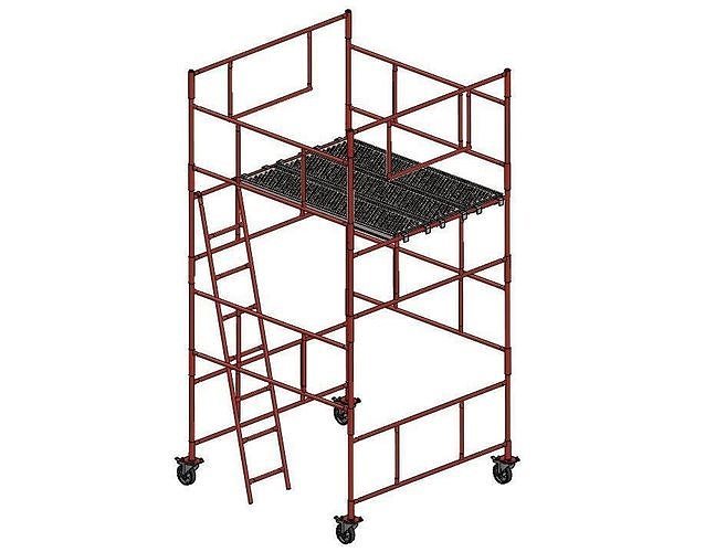 Column scaffolding Warsaw - 3 levels 3D model | CGTrader