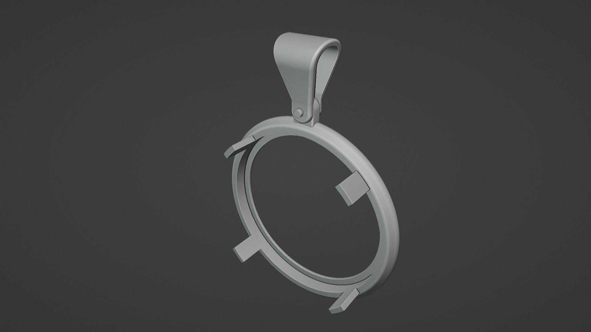 1oz Spanish gold toro bull coin bezel frame mount euro 3D model 3D ...