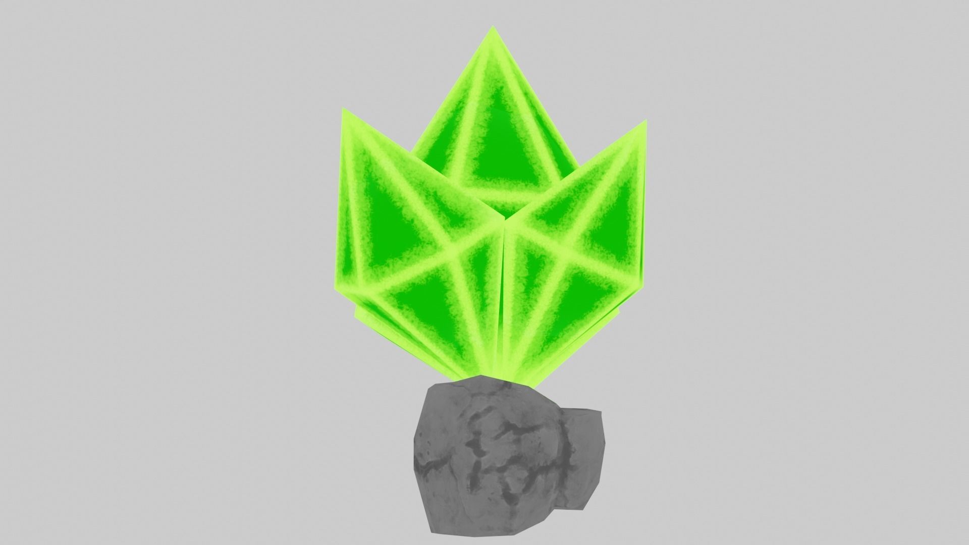3D model Green Stylized Rock Crystal Cluster Version 4 VR / AR / low ...