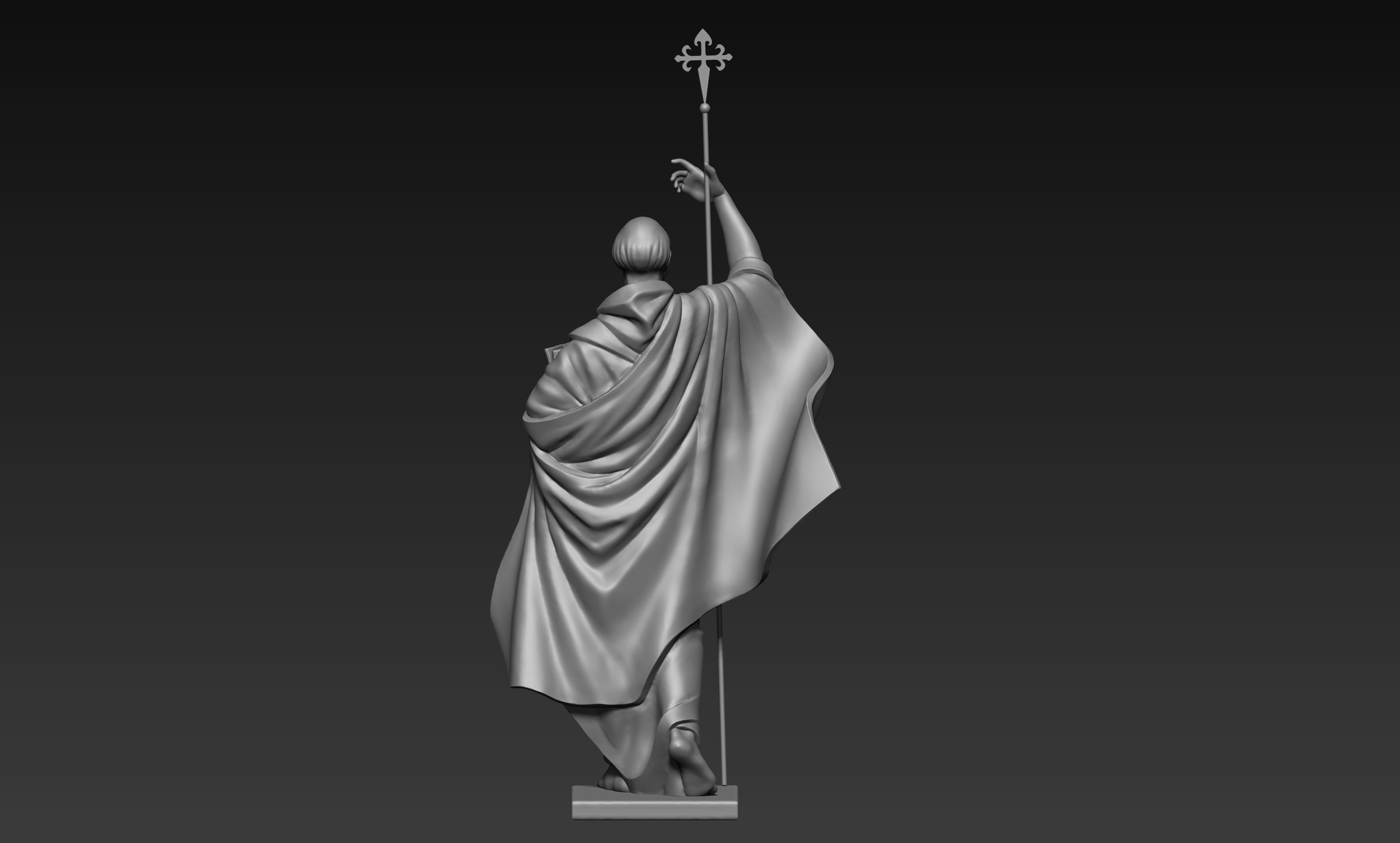 The figure of the holy apostle Jacob with a staff-cross 3D model 3D ...