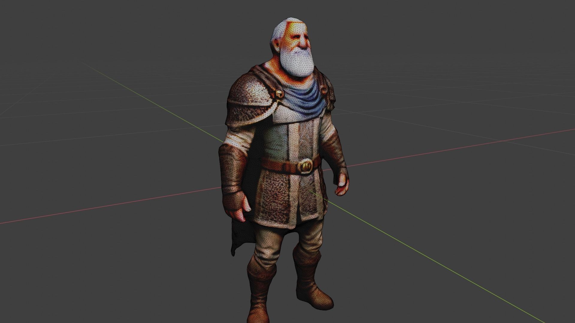 3D model Blind Poor Old Man VR / AR / low-poly | CGTrader