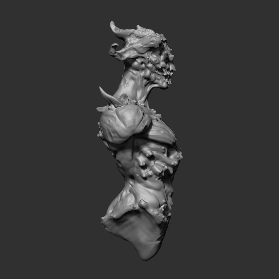 Zbrush high-poly torso of creature 3D model | CGTrader