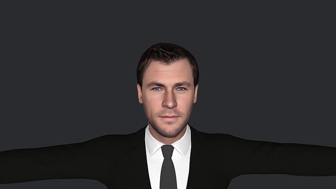 Chris Hemsworth Hyper Realistic Full Body Rigged Character 3D model ...
