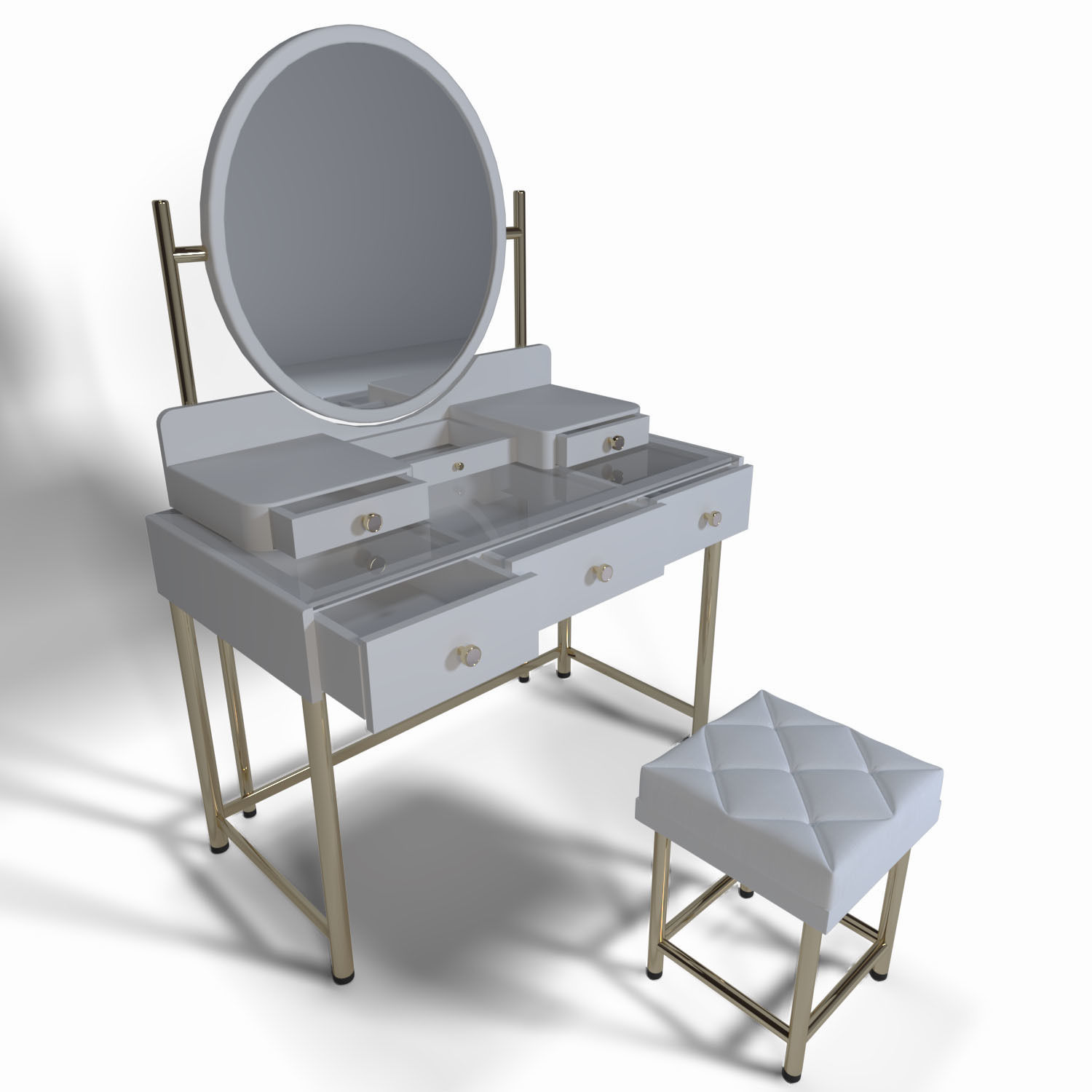 Makeup vanity 3dmax 3D model animated | CGTrader
