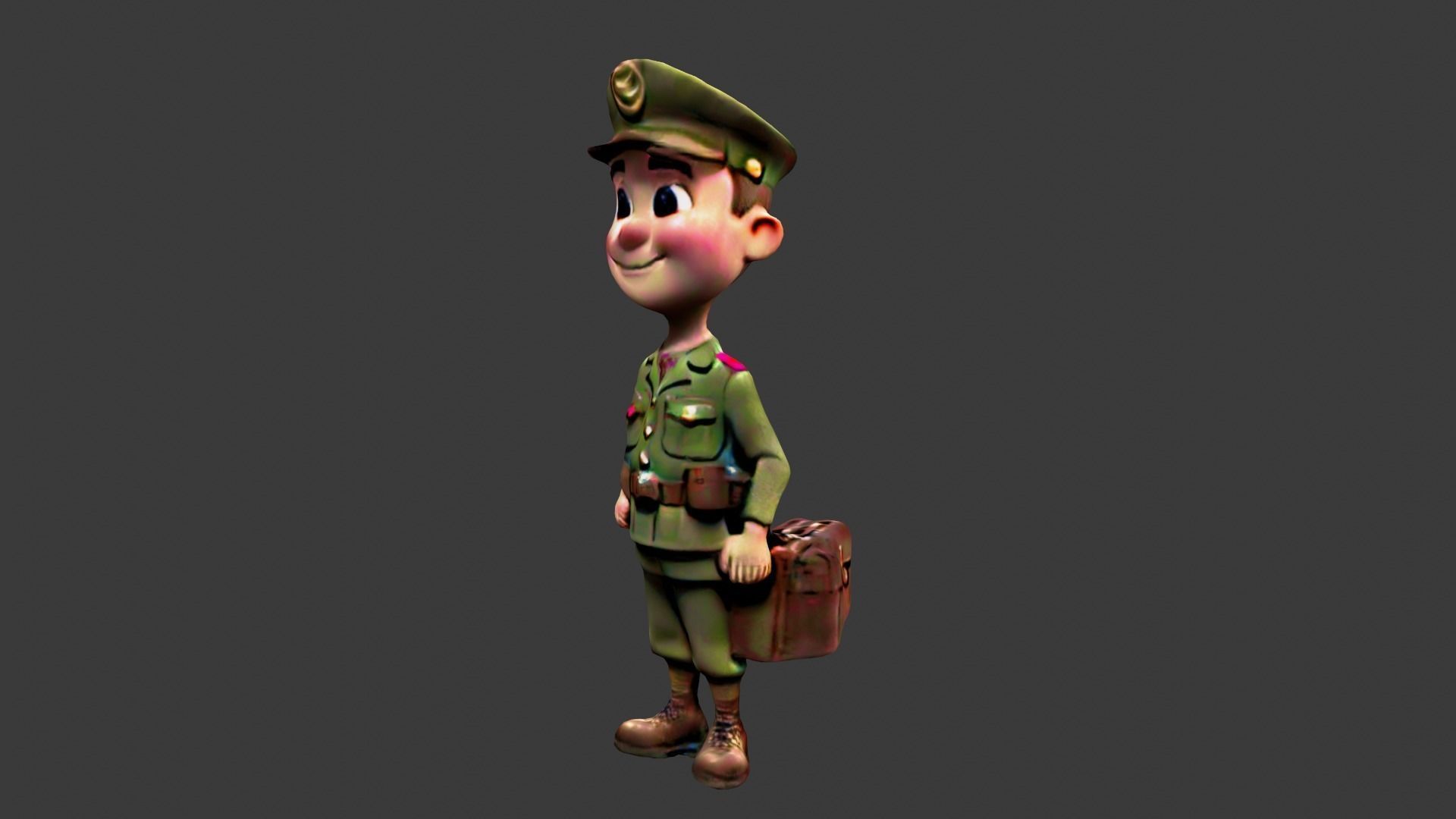 3D model Postman Soldier VR / AR / low-poly | CGTrader
