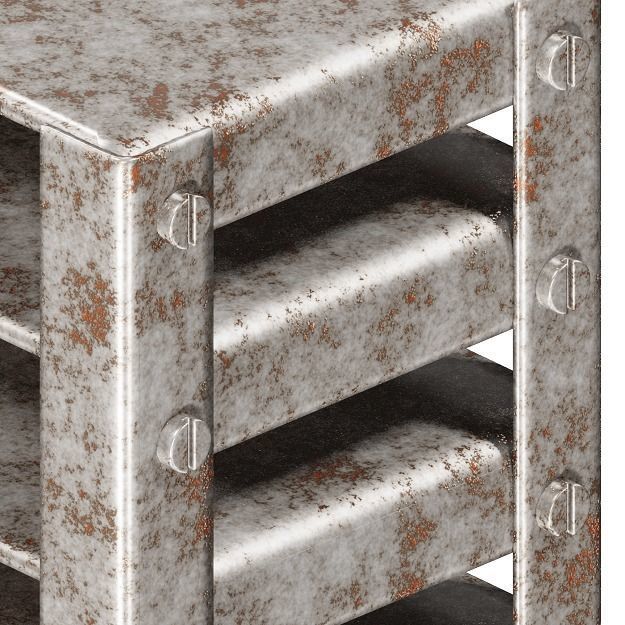 Rusty Steel Rack 3D model | CGTrader