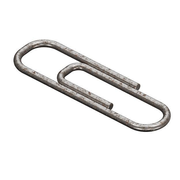 Rusty Paper Clip 3D model | CGTrader