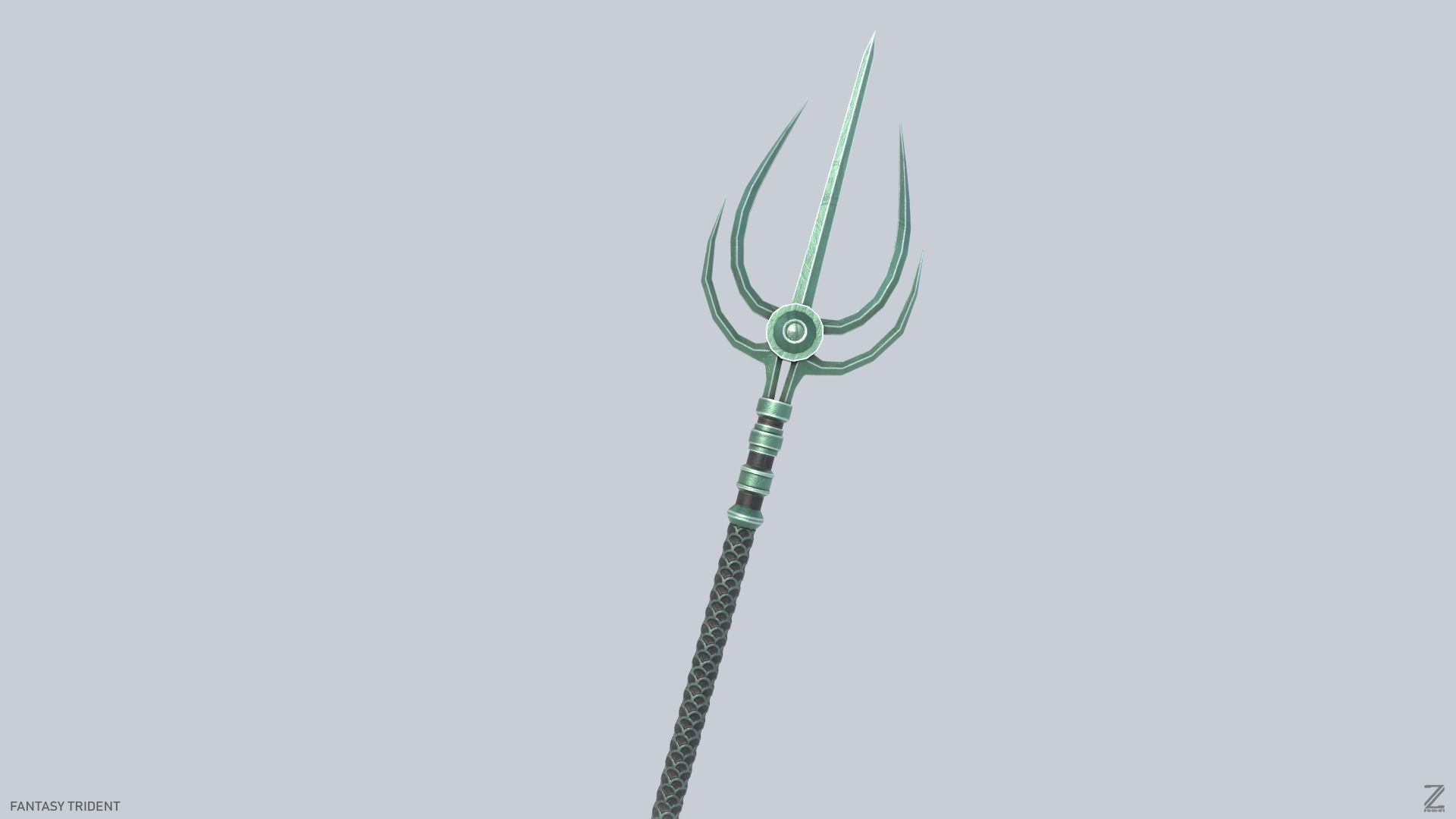 3D model Fantasy trident VR / AR / low-poly | CGTrader