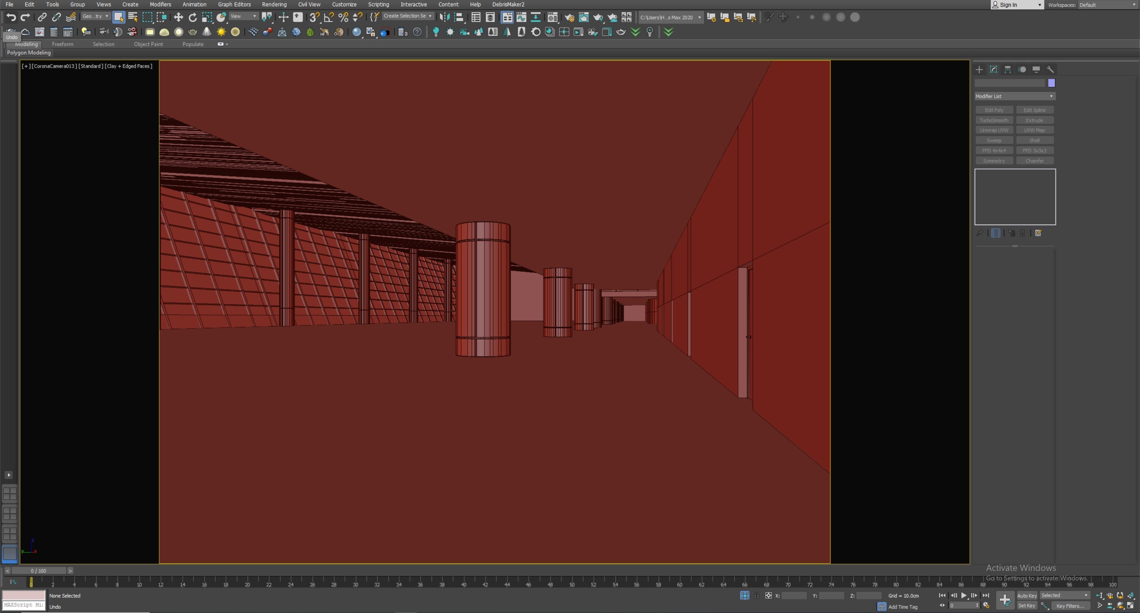 3D model lowpoly interior space hall 15 VR / AR / low-poly | CGTrader
