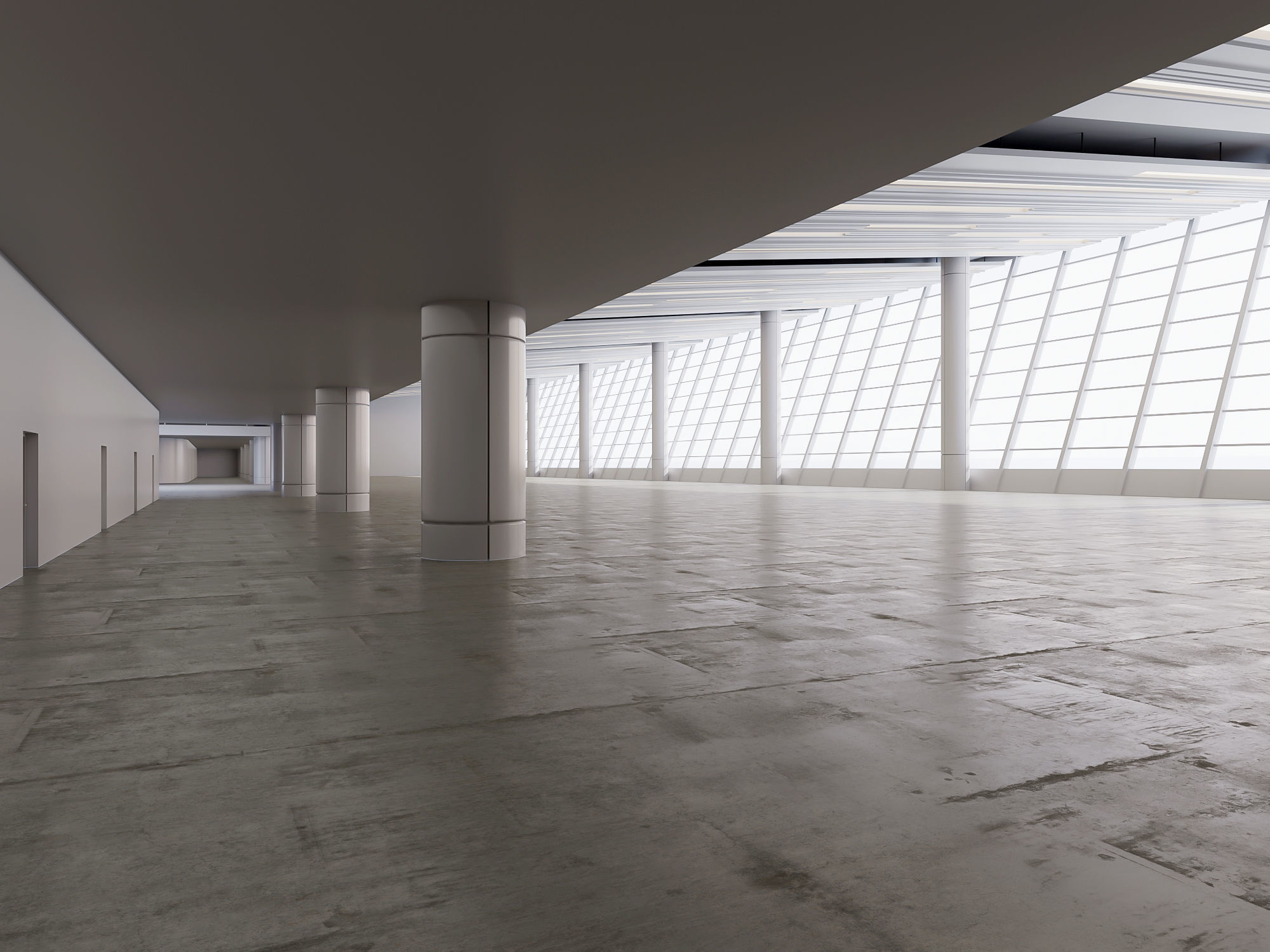 3D model lowpoly interior space hall 15 VR / AR / low-poly | CGTrader