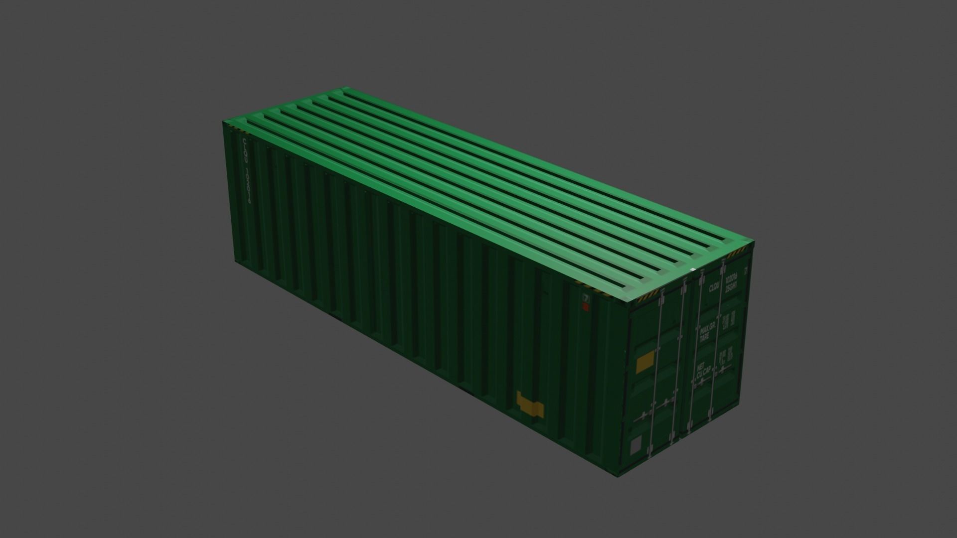 Green Metal Shipping Crate 3D model | CGTrader