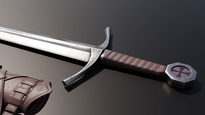 Templar Knight Sword 3D model | CGTrader