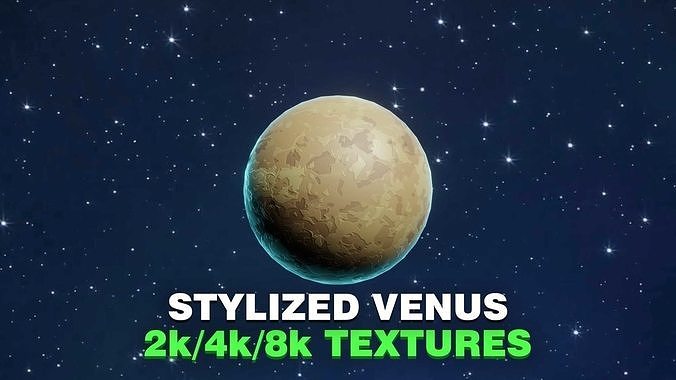 3D model Stylized Planet Venus 3D Model 2k 4k 8k Textures VR / AR / low ...