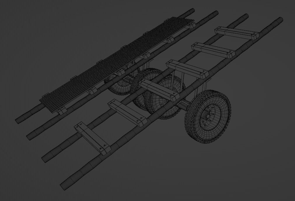 Push cart or Thela gari 3D model | CGTrader