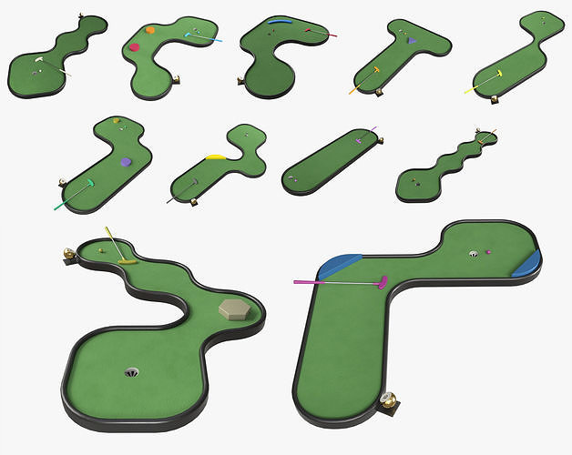 Miniature Golf Courses Collection | CGTrader