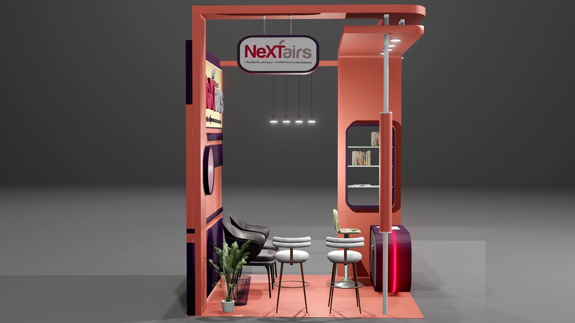 Nexfairs Booth Design Free 3D Model Project File Blender free VR / AR ...