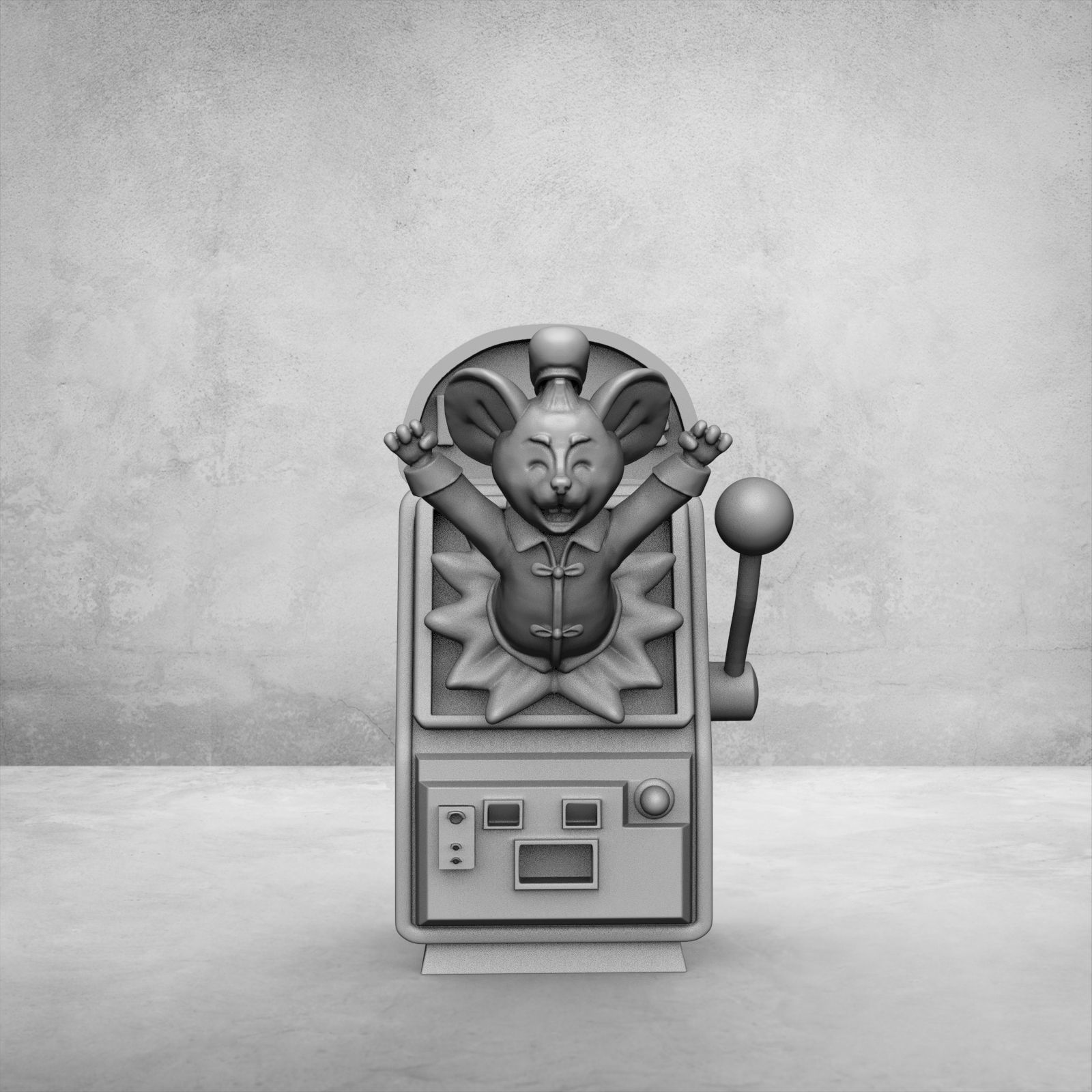 Fortune Mouse SlotMachine 3D model 3D printable | CGTrader