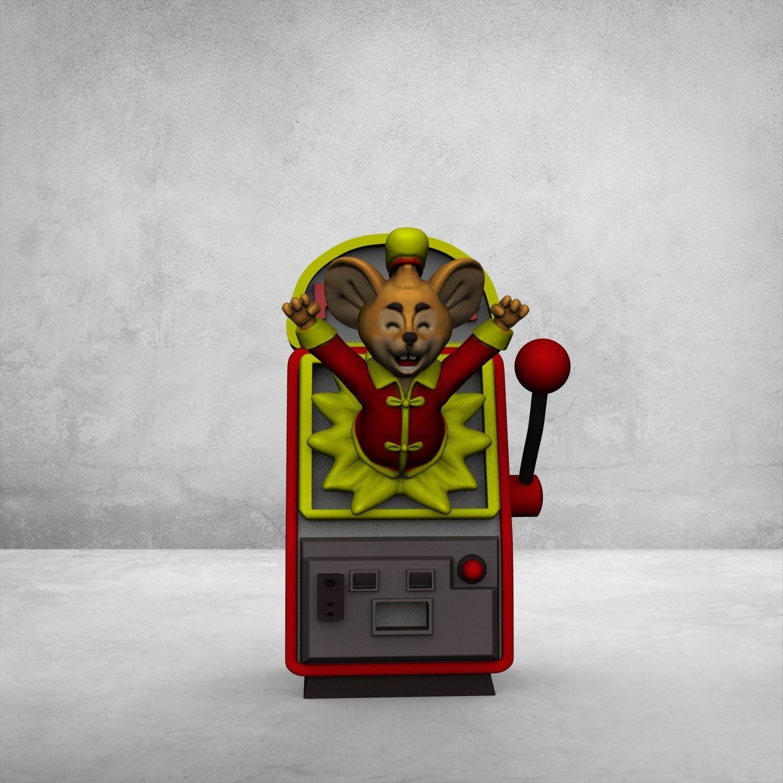 Fortune Mouse SlotMachine 3D model 3D printable | CGTrader