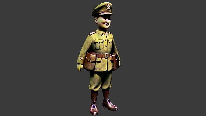 3D model World War I Soldier VR / AR / low-poly | CGTrader