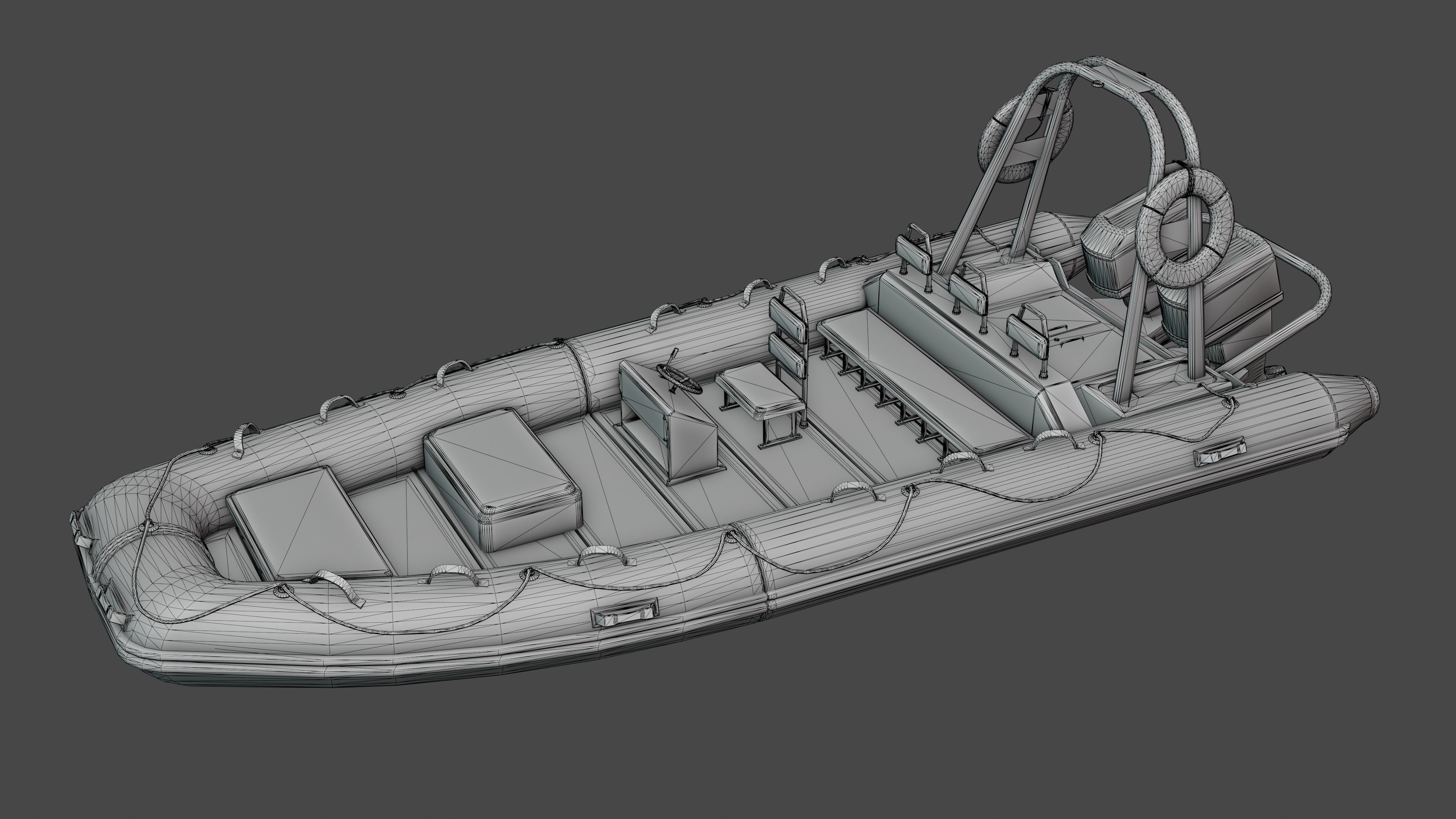 3D model Inflatable Boat VR / AR / low-poly | CGTrader