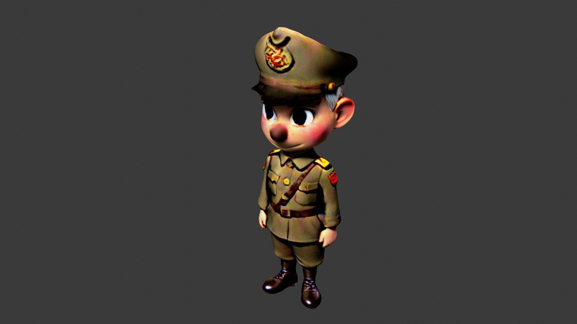 3D model World War II Commander Soldier VR / AR / low-poly | CGTrader