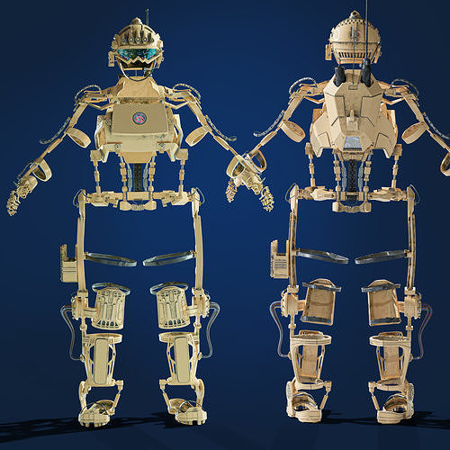 Robotic military armor 3D model rigged | CGTrader