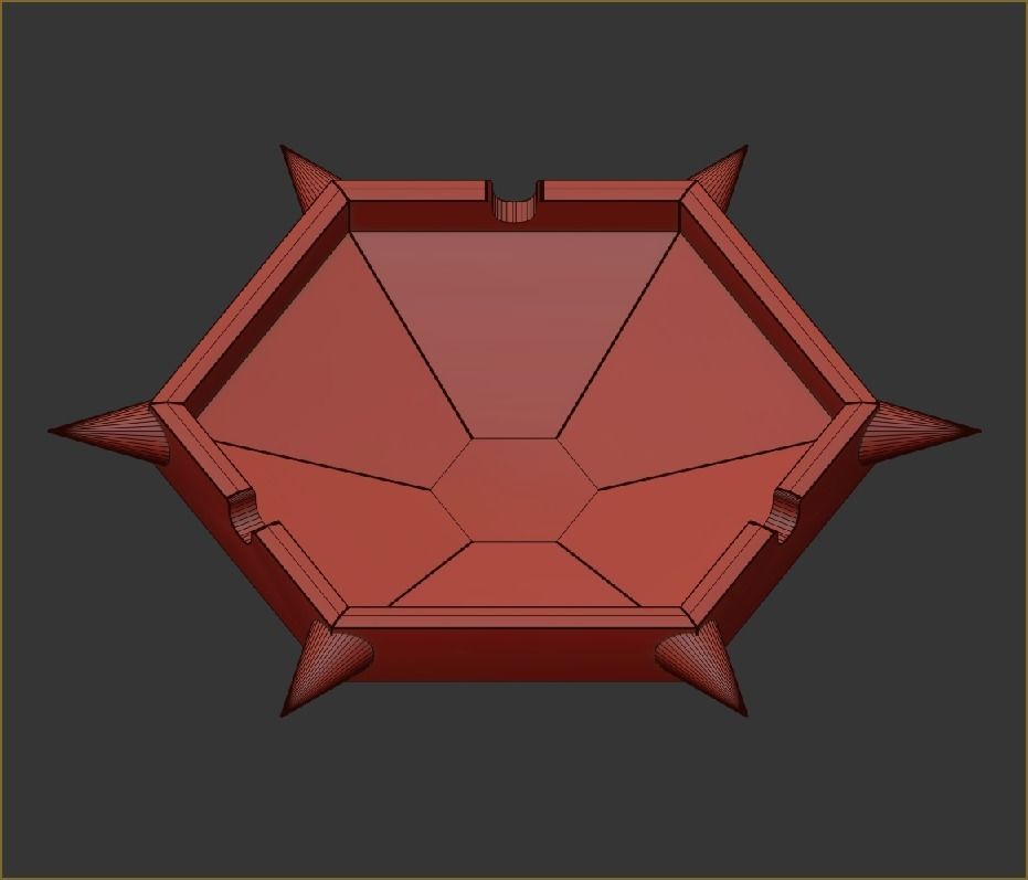 Printable hexagonal ash tray 3D model 3D printable | CGTrader