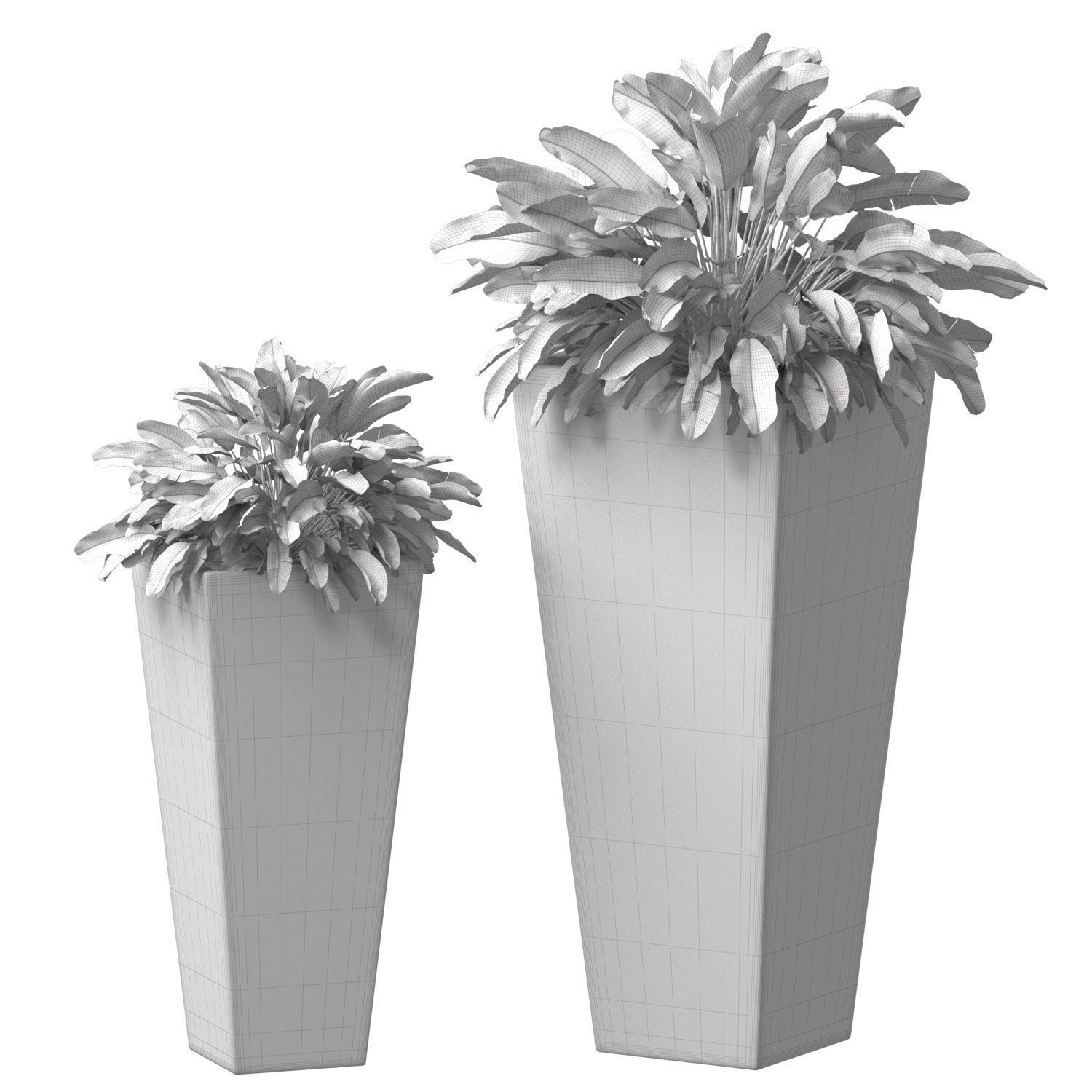 Decorative Plant Spathiphyllum in a modern pot RH ArtDeco 3D model ...