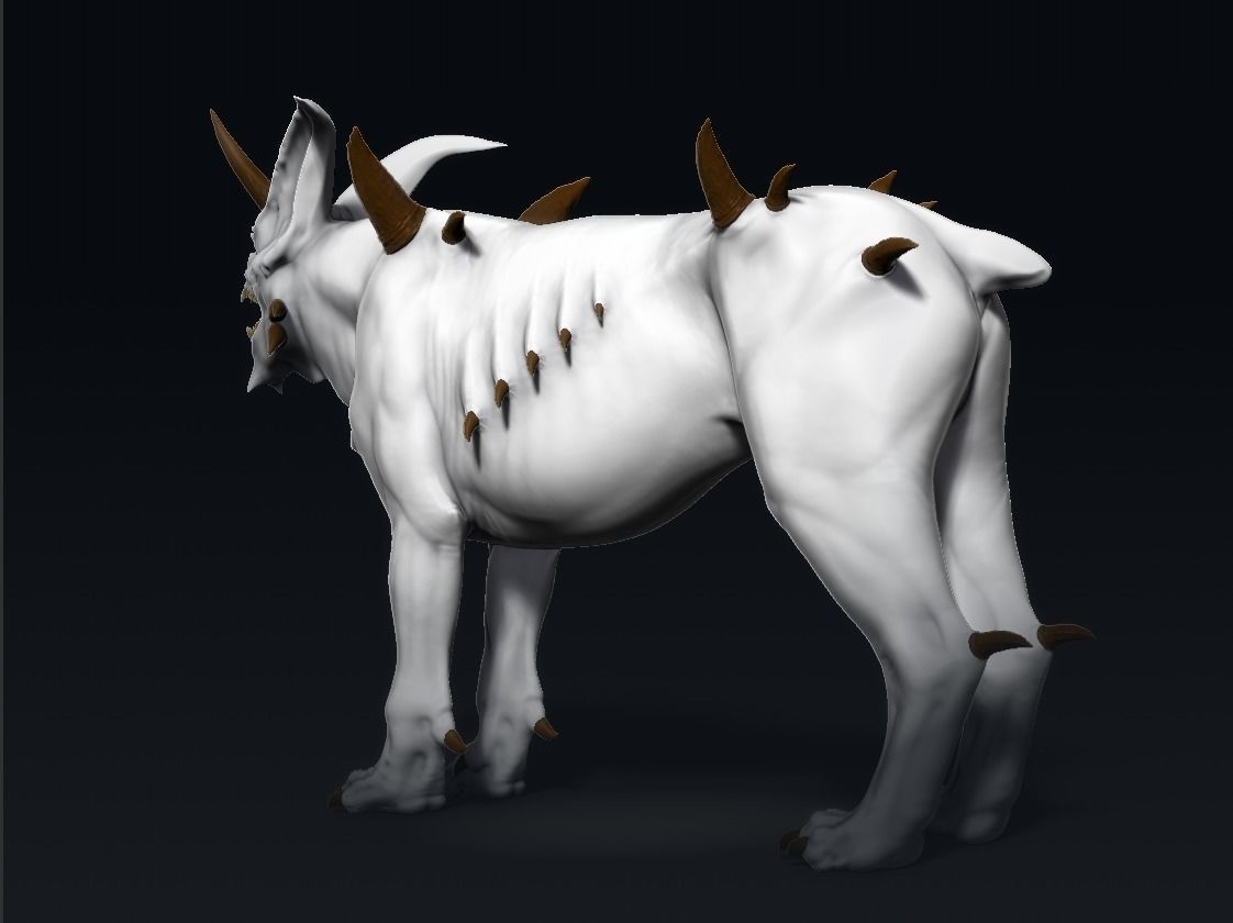 Demon with a goat head 3D model | CGTrader