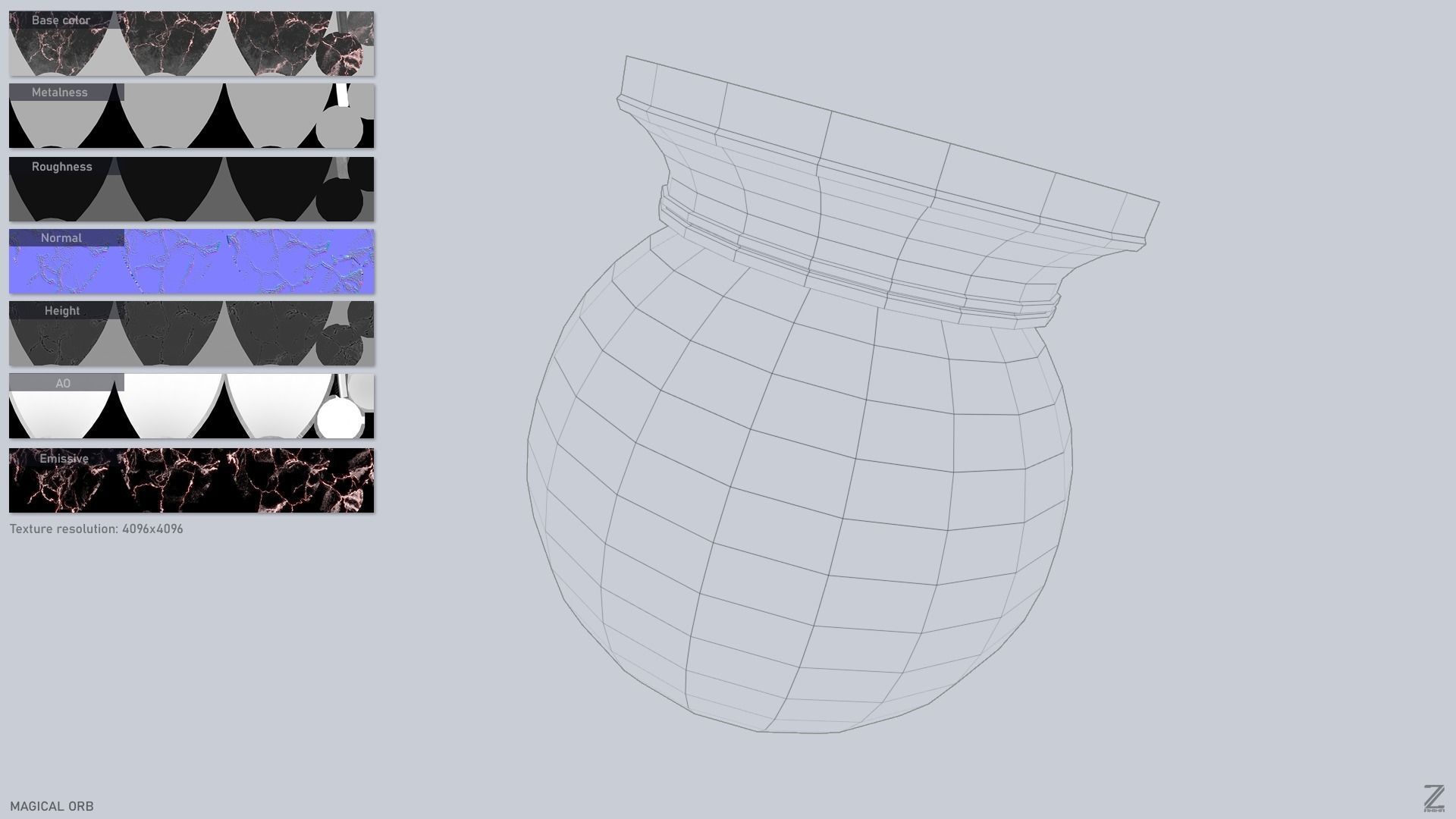 3D model Magical Orb VR / AR / low-poly | CGTrader