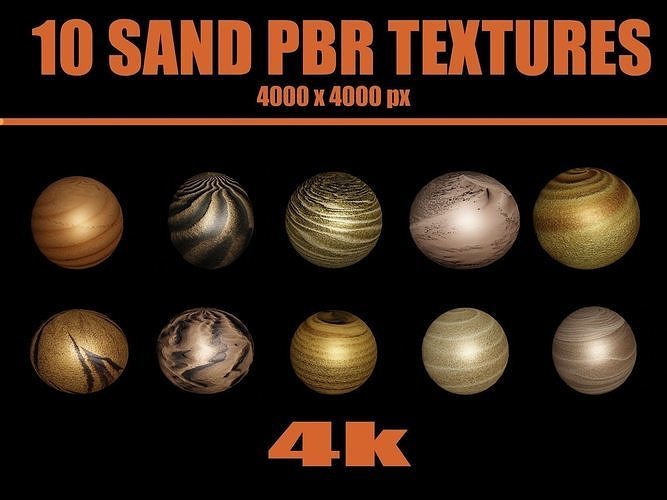 10 4k Sand PBR Textures - Beach - Desert Texture | CGTrader