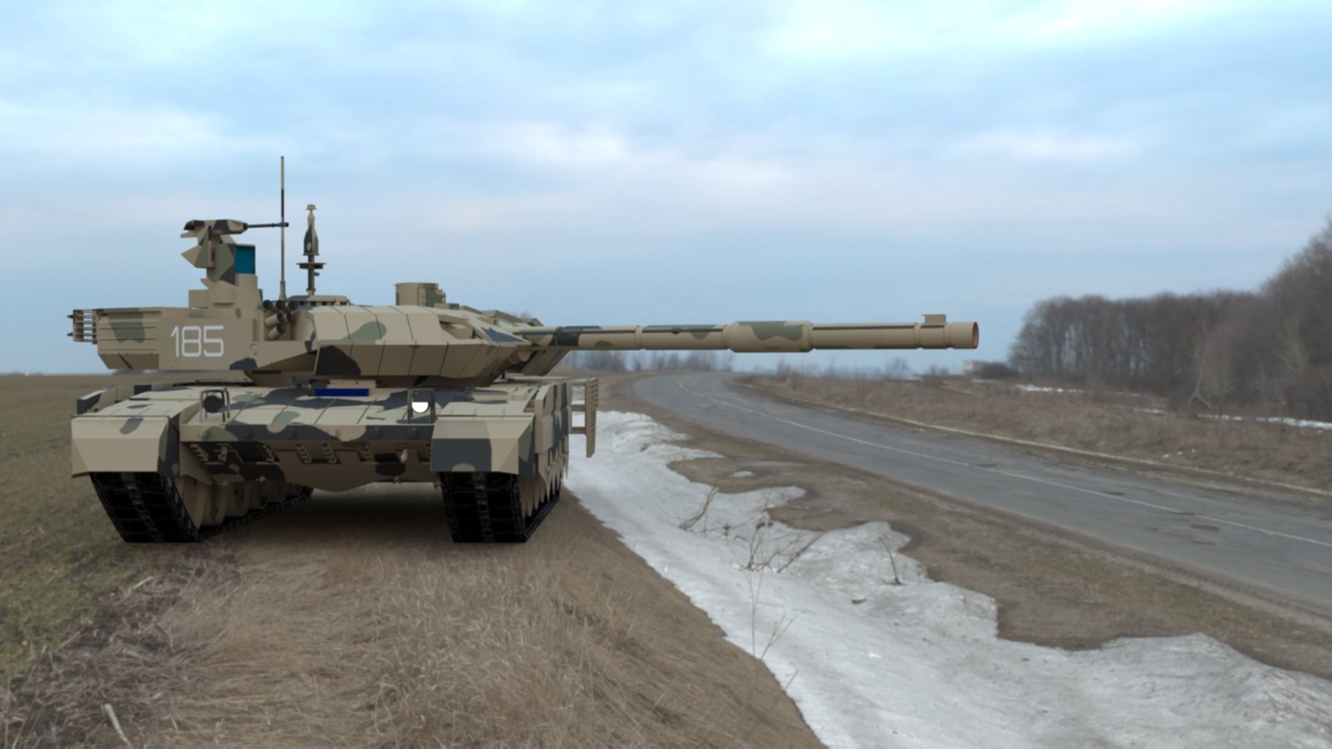 3D model Clean Camouflaged T90MS Main Battle Tank 3D Model VR / AR / low-poly | CGTrader