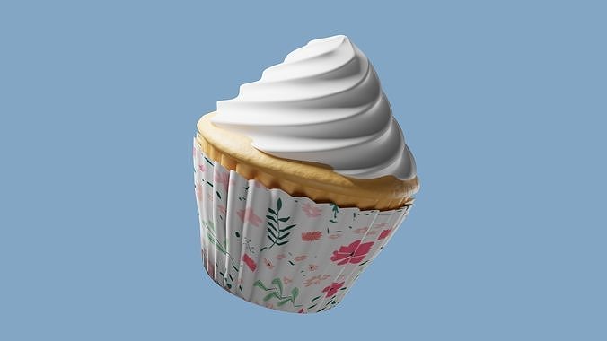 Cupcake I made free 3D model | CGTrader
