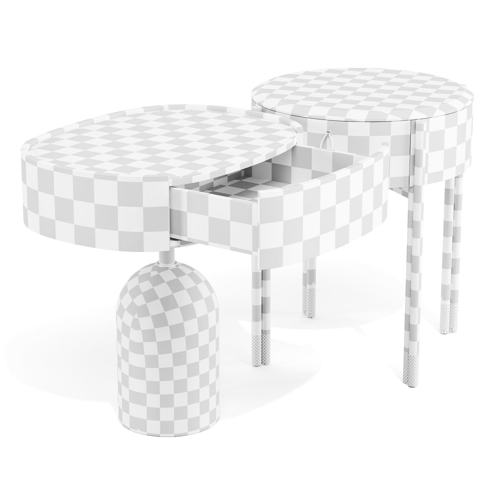 Porada Bayus Tondo and Ekero - Night Tables 3D model | CGTrader