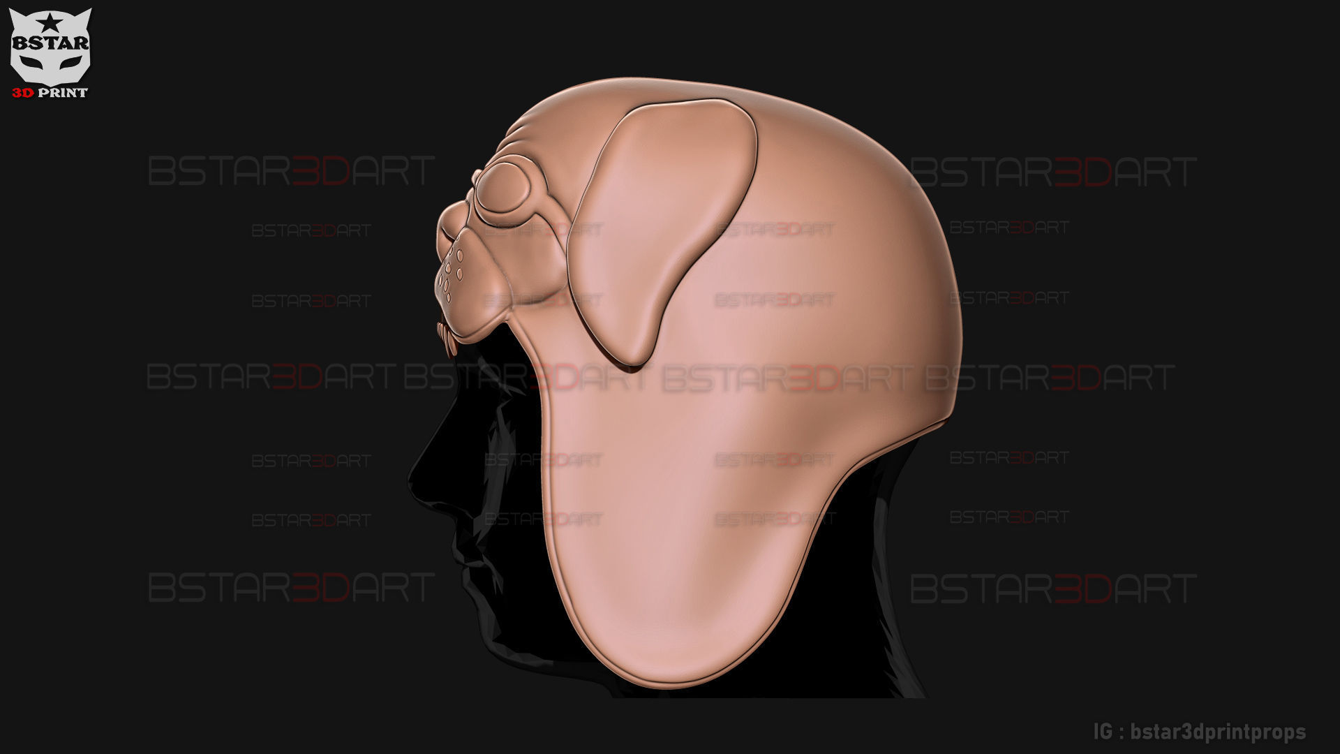 Garp Dog Hat - One Piece Live Action Cosplay 3D model 3D printable ...