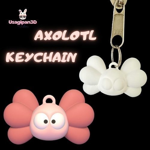 Axolotl Keychain 3D model 3D printable | CGTrader