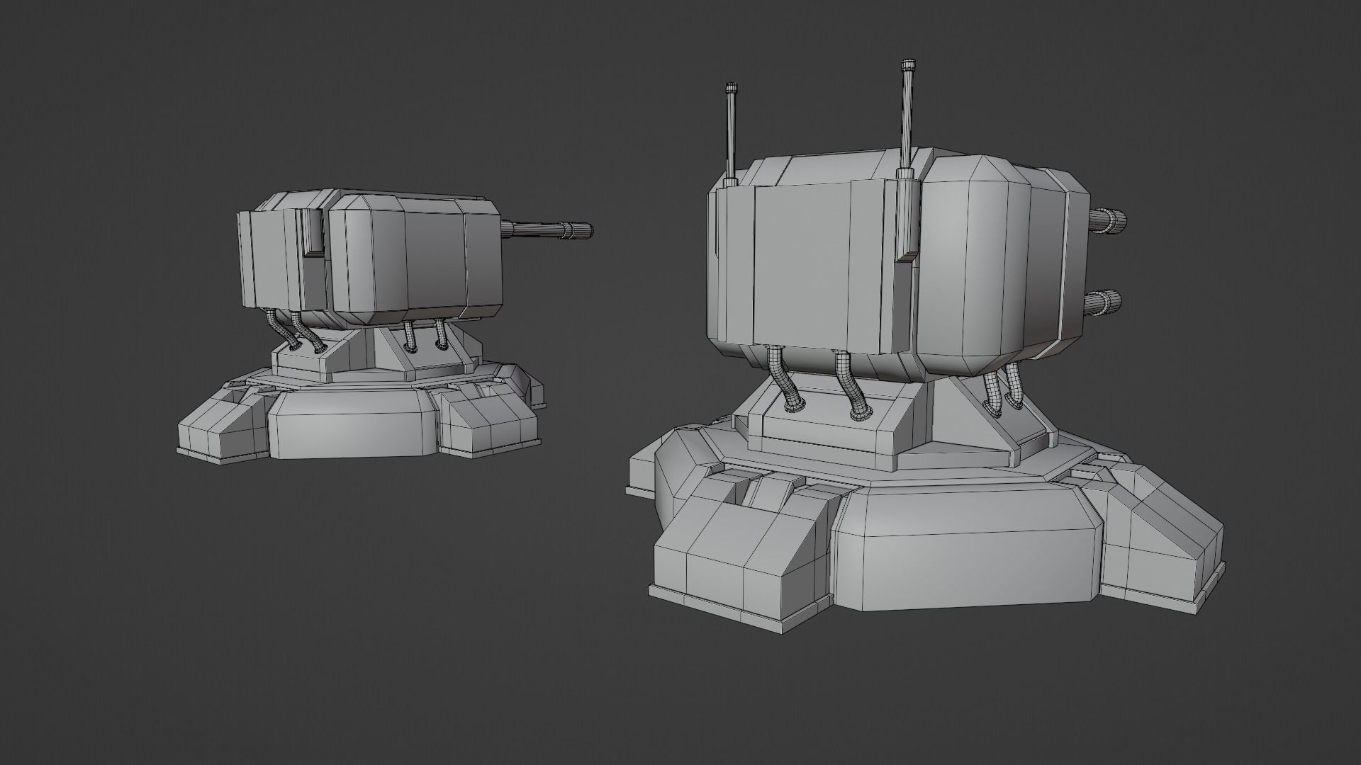 3D model Combat Sci-Fi Turret VR / AR / low-poly | CGTrader