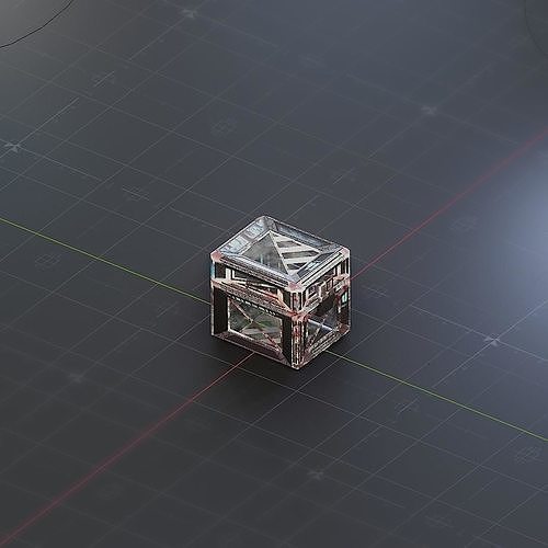3D model Sci-Fi Crate Box Container Sci-Fi Object Space 02 VR / AR ...