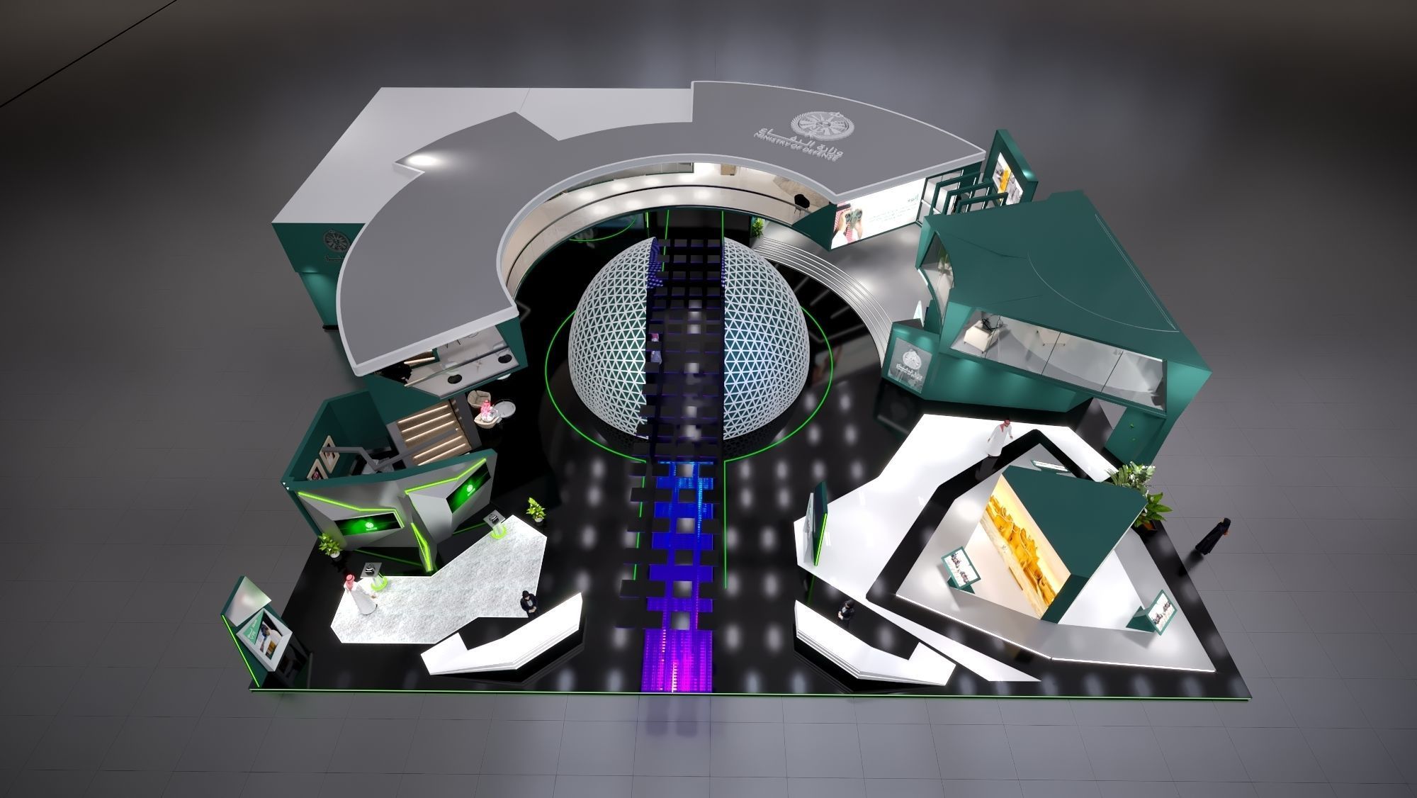 booth Ministry of Defense 1000m 3D model animated rigged | CGTrader