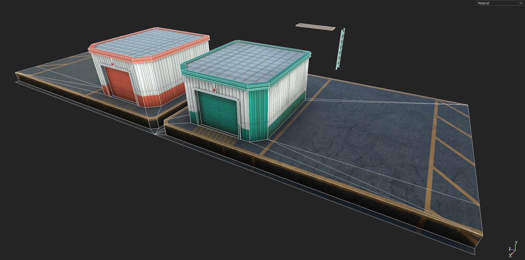 Mobile FPS Game Environment Map cs ice world counter strike 3D model ...