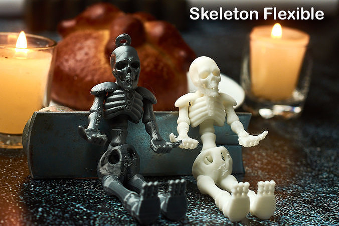 Flexible skeleton halloween 3D model 3D printable | CGTrader