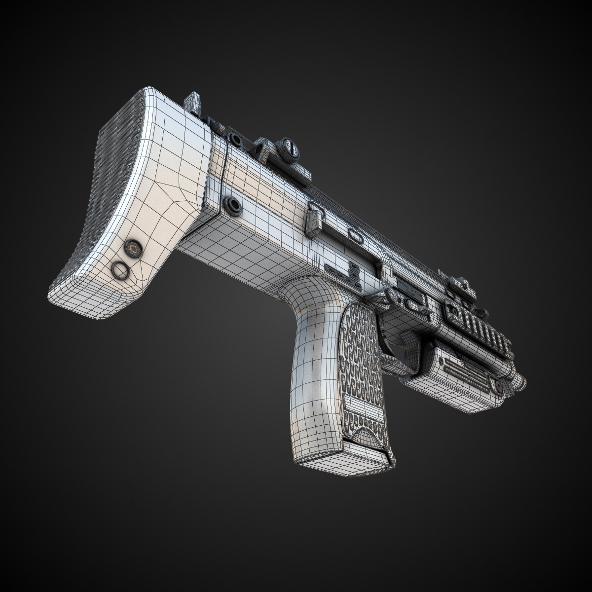 MP7 Submachine gun Hi-Res 3D model | CGTrader