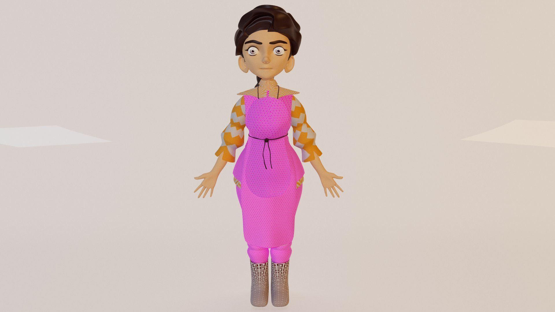 3D model Stylized 3D Female Model VR / AR / low-poly | CGTrader