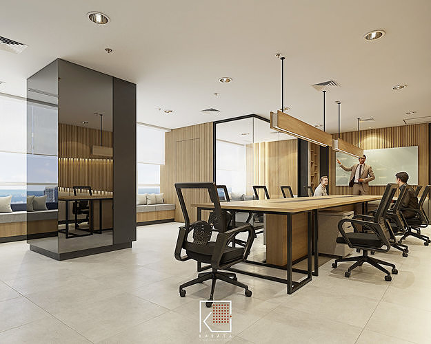 3D model Design Office Working Space ATQ VR / AR / low-poly | CGTrader