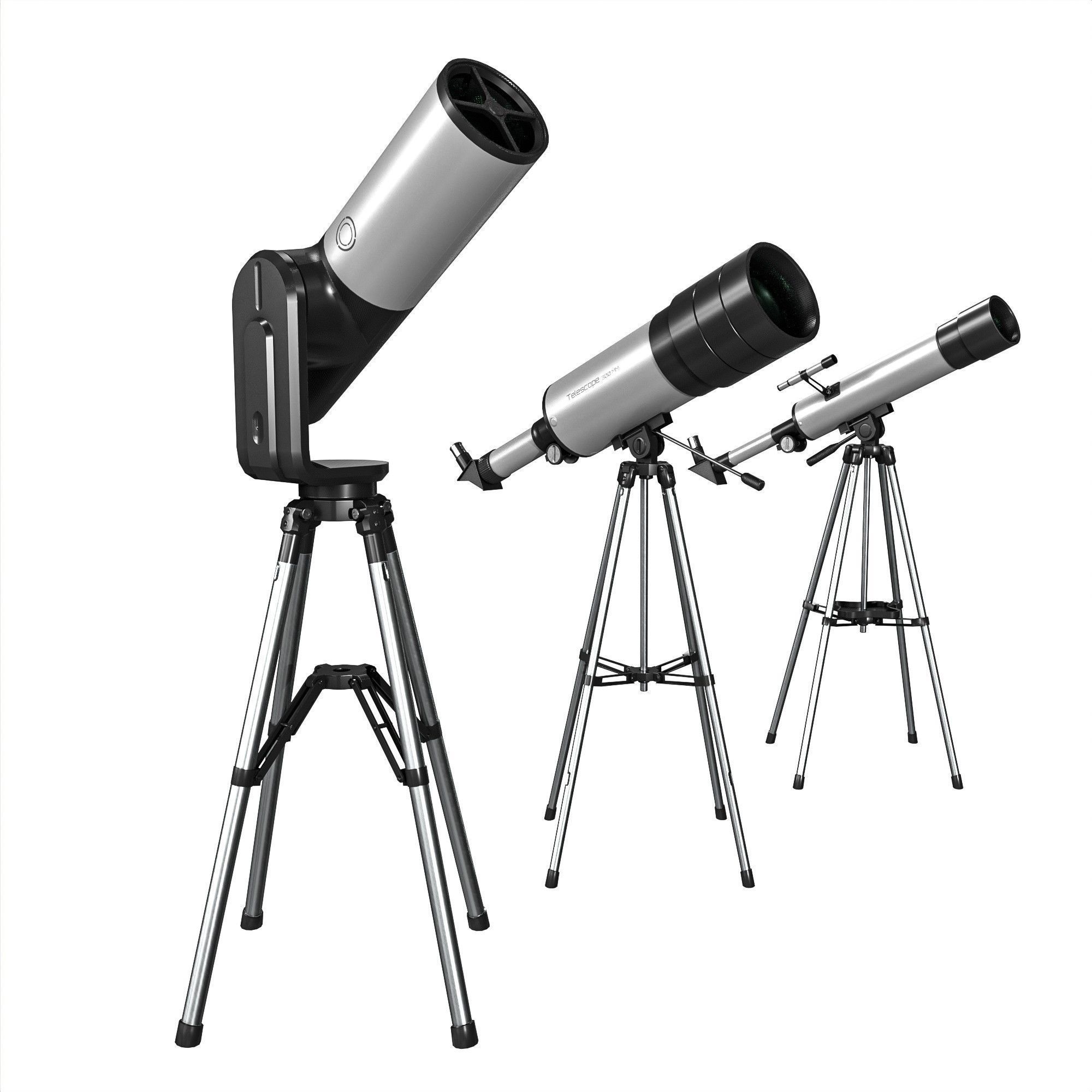 3D model Telescope Pack VR / AR / low-poly | CGTrader