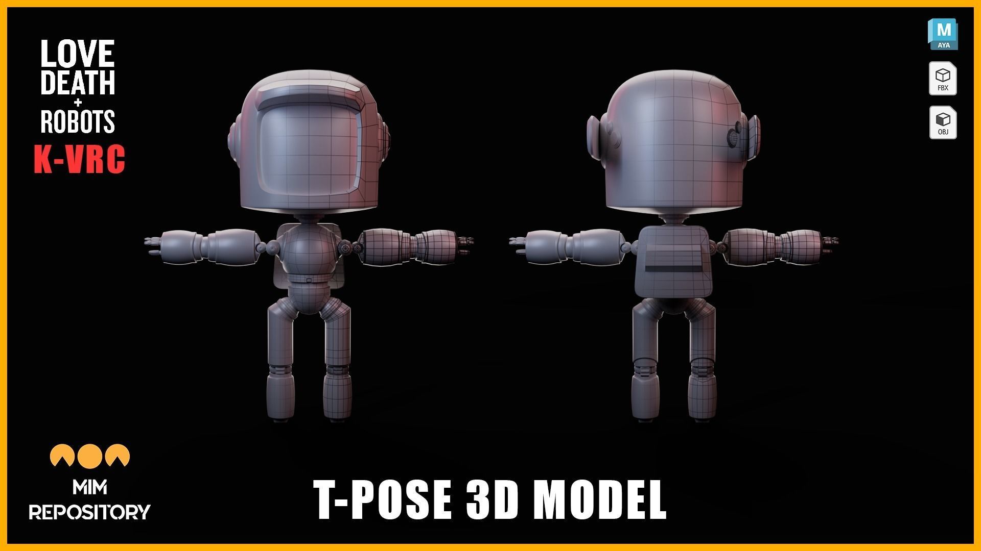 3D model Love Death Robots K-VRC T-Pose 3D Model VR / AR / low-poly | CGTrader