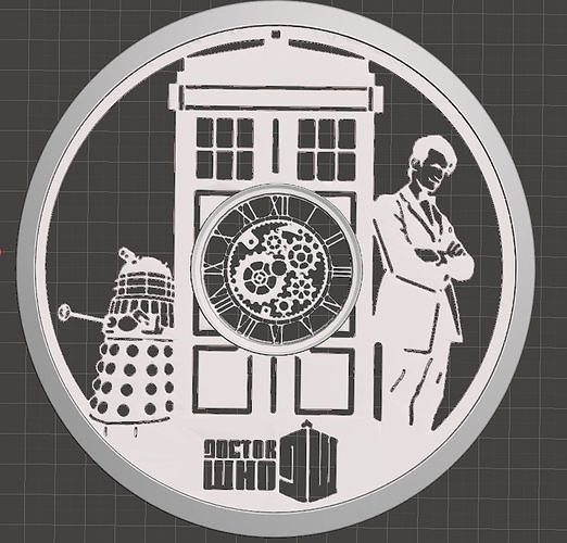 dr who clock 2 3D model 3D printable | CGTrader